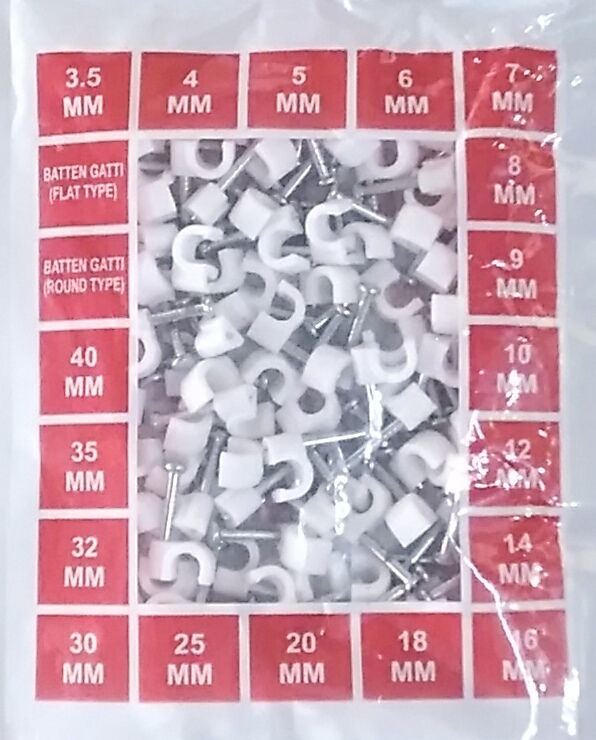 4mm wire clip / circle cable clips (100pc)-