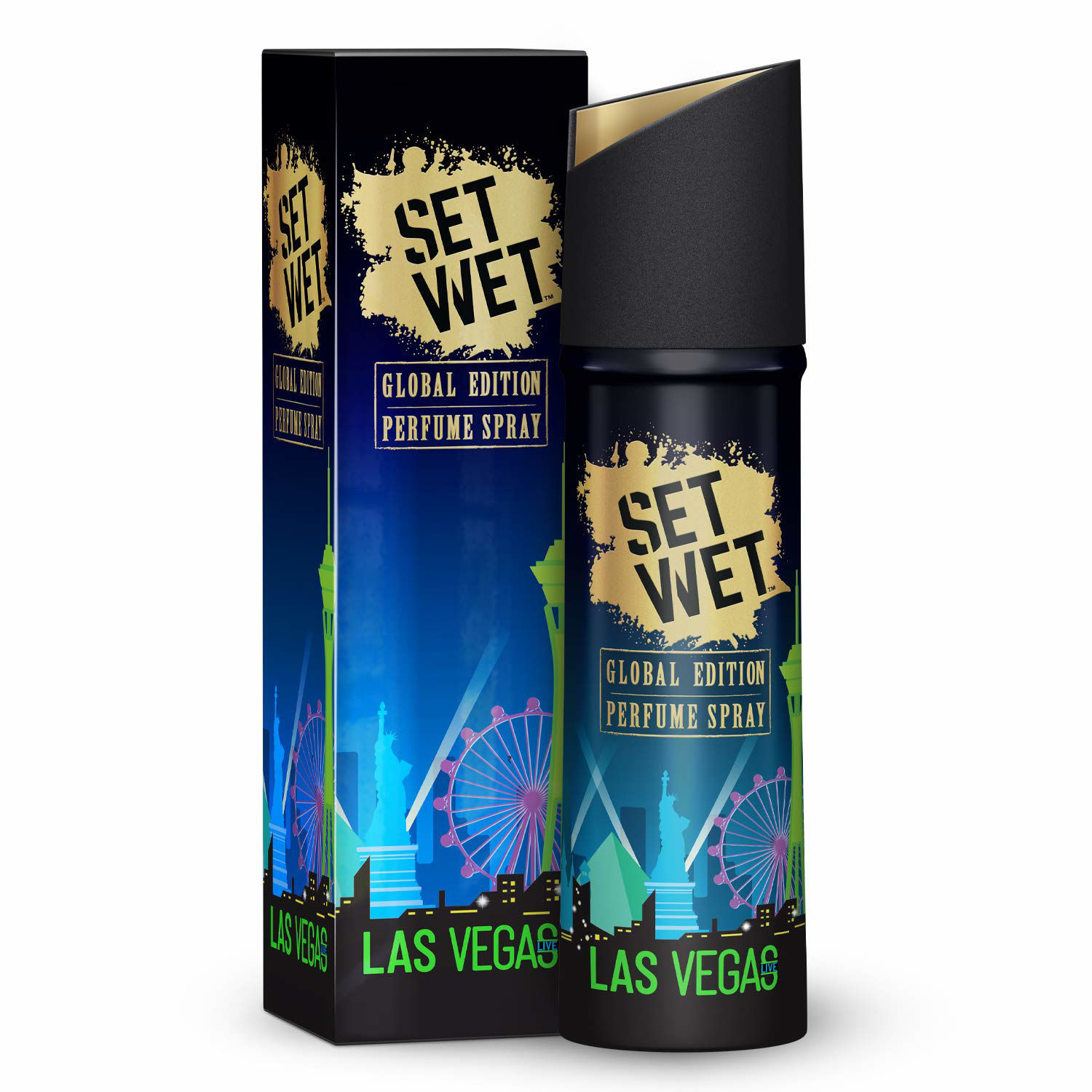 Set Wet Global Edition Las Vegas Live Perfume Spray, 120ml-