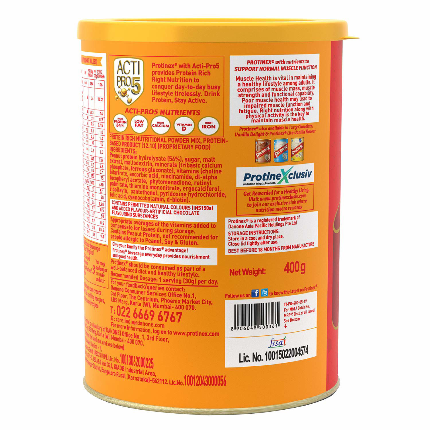 Protinex Original Health And Nutritional Drink Mix For Adults with High ...