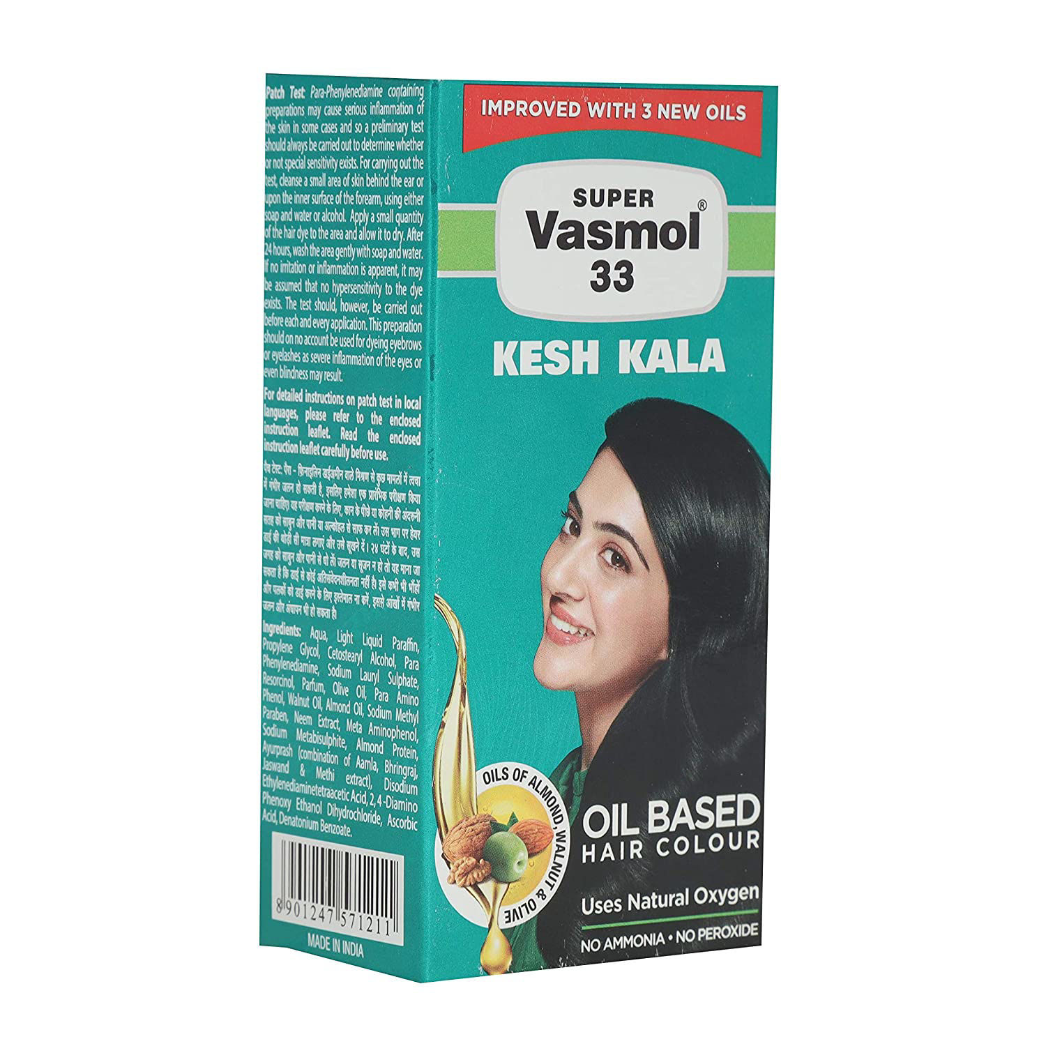 Vasmol Kesh Kala Hair Oil Based Hair Colour, 100ml-
