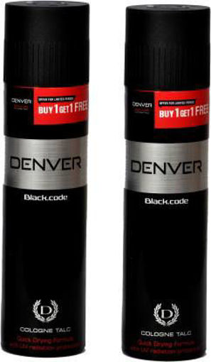 Denver Black Code Cologne Talc (2 x 300 g)-